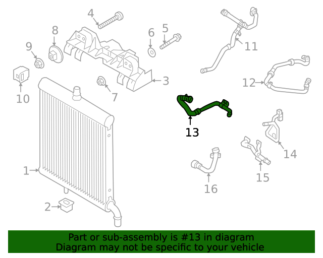 Genuine Lower Hose for 2021-2023 Land Rover Discovery | Land Rover Part ...
