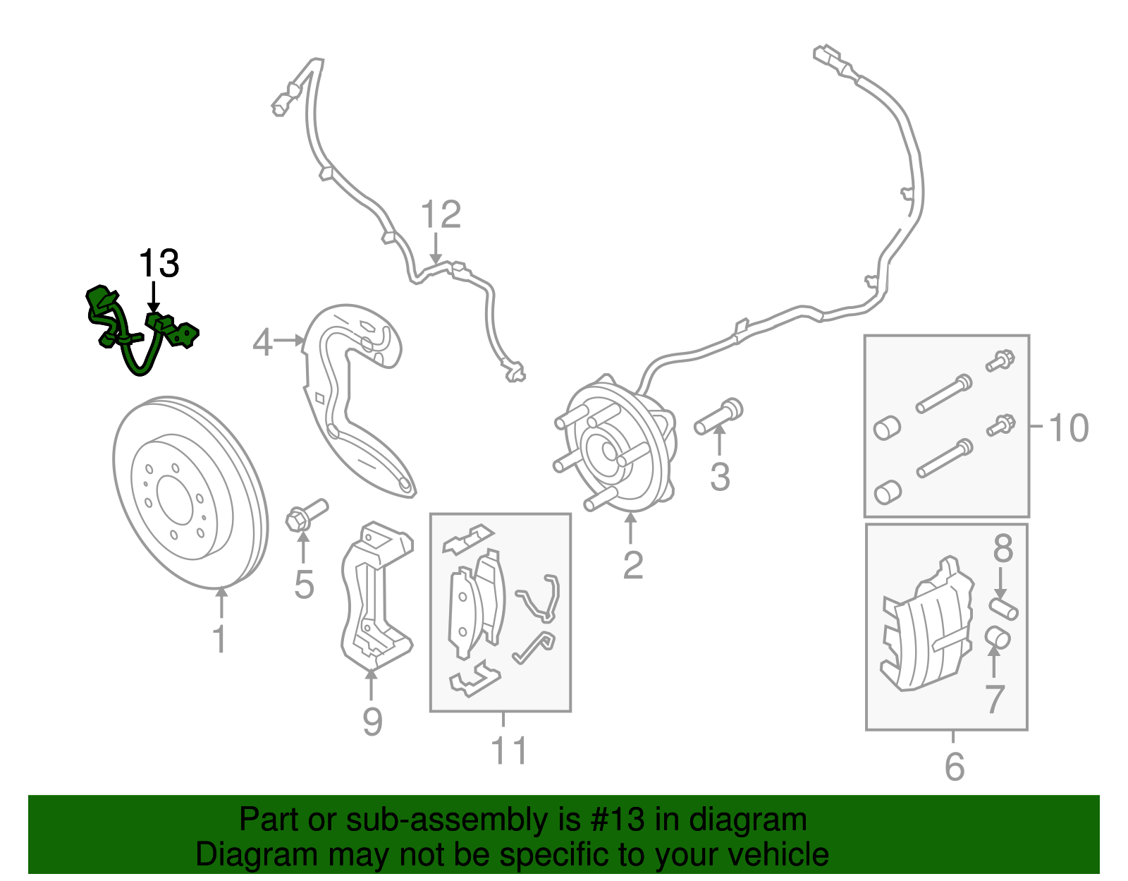 BRAB-391 - Motorcraft™ ABS Wheel Speed Sensor 2011-2014 Ford F-150 ...