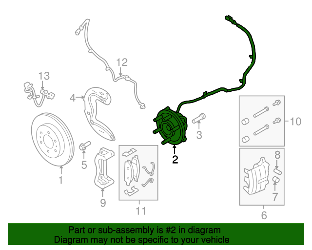 2011-2014 Ford F-150 Hub & Bearing CL3Z-1104-K | OEM Parts Online