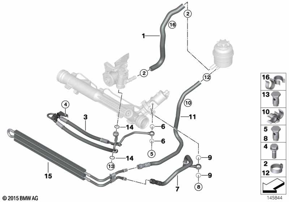 2004-2014 BMW Power Steering Loop 17117522119 | Retail Performance Auto ...