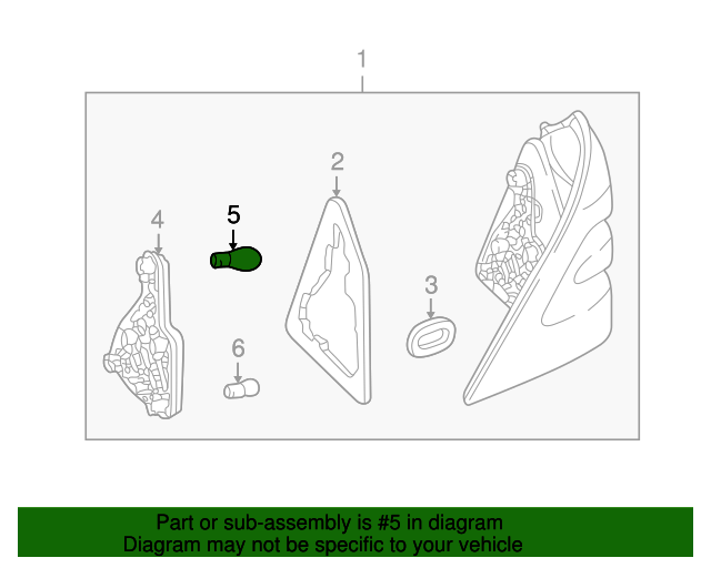 000000-008156 - Center High Mount Stop Light Bulb 1986-2024 Mercedes ...