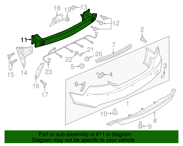 2012-2018 Audi Impact Bar 4G8-807-309-C | OEM Parts Online