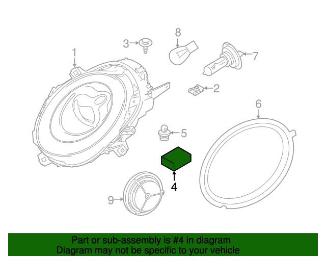 2014-2024 Mini Headlamp Assembly Hardware Kit 63-11-7-383-206 | Mini ...