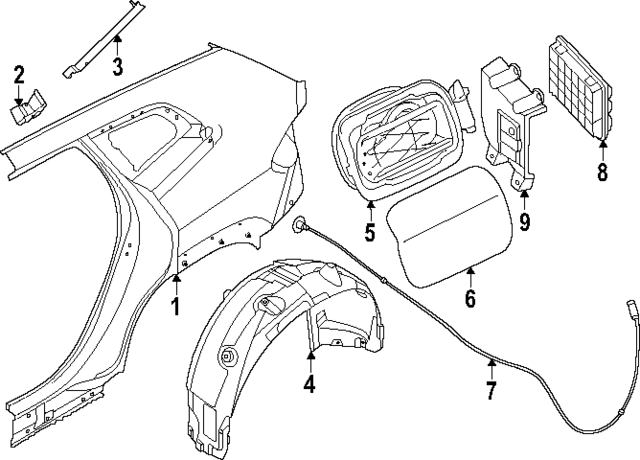 Genuine BMW 51-71-9-451-739 | Wheelhouse Liner | FREE Shipping on Most ...