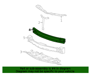 2022-2023 Chevrolet Bolt EUV Impact Bar 42775003 | GMPartsDirect.com