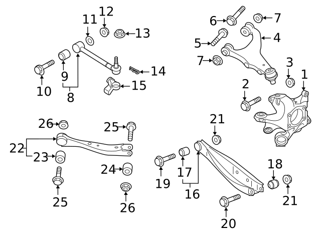 2018-2021 Subaru Trailing Arm 20250FL001 | Subaru OEM Parts Online