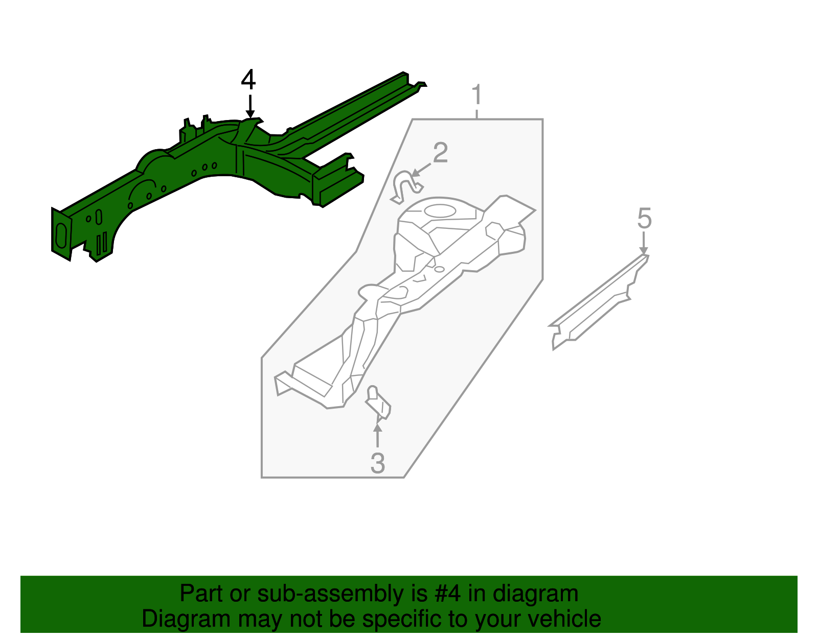 2011-2015 Hyundai Sonata Frame Side Member 64602-4R000 | Hyundai ...