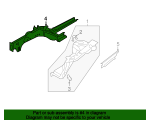 2011-2015 Hyundai Sonata Frame Side Member 64602-4R000 | Hyundai ...