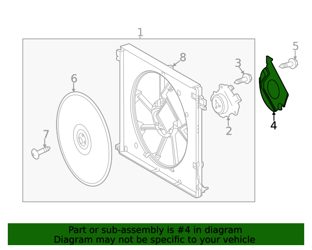 16368-0P010 - Fan Motor Bracket - 2020-2022 Toyota | OEM Genuine Toyota ...