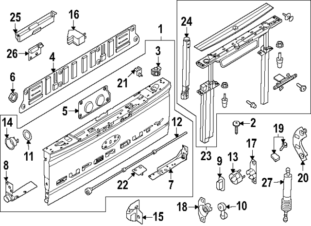 PC3Z-9940700-B - Tail Gate 2023-2024 Ford | AutoNation Parts