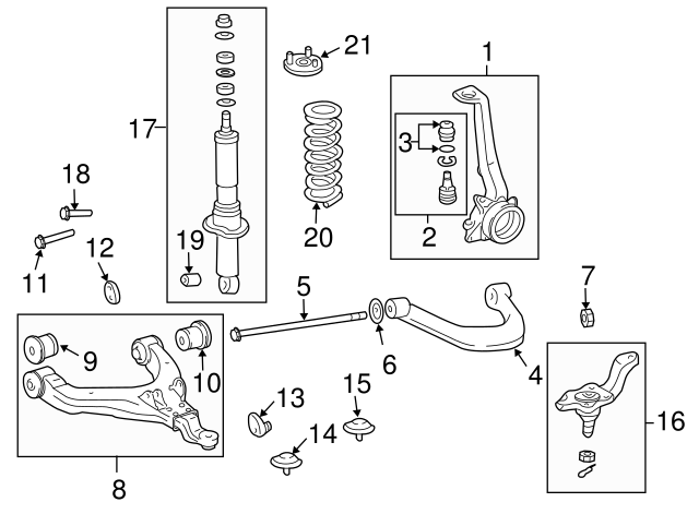 48630-35030 - Upper Control Arm - 2001-2004 Toyota Tacoma | Nucar ...