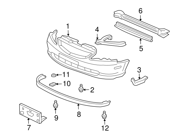 90323-S5A-000 - Spoiler Nut 2002-2005 Honda Civic | Honda Parts Online