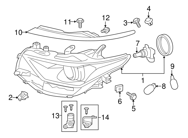 53181-12060 - Cover, Headlamp, Right - 2016-2018 Toyota | OEM Genuine ...