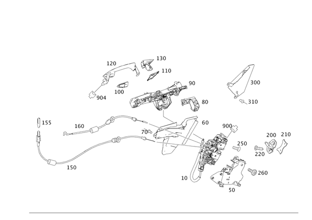 2006-2016 Mercedes-Benz Door Lock 204-730-40-35 | Mercedes-Benz Parts