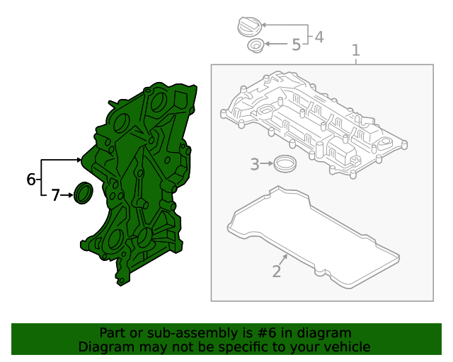 2020-2023 Kia Rio Timing Cover 21350-2M020 | Kia Automotive Parts