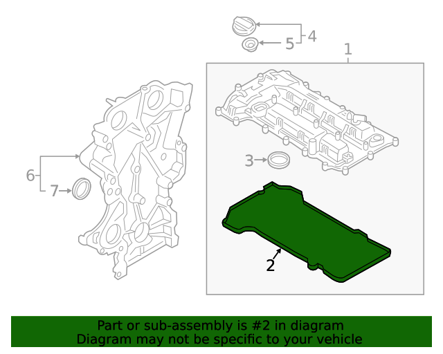 22441-2M010 - Valve Cover Gasket 2020-2023 Kia Rio | Kia.Parts Store