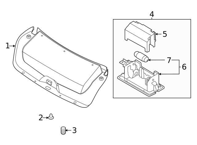 2020-2024 Hyundai Luggage Lamp Cover 92610-3M000 | OEM Parts Online