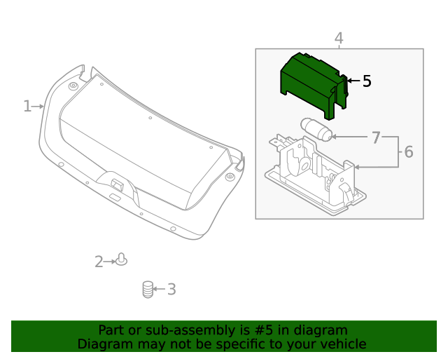 2020-2023 Hyundai Luggage Lamp Cover 92610-3M000 | OEM Parts Online