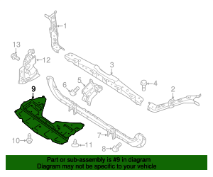 2017-2019 Nissan Rogue Splash Shield 75832-4BC0A | My Nissan Part