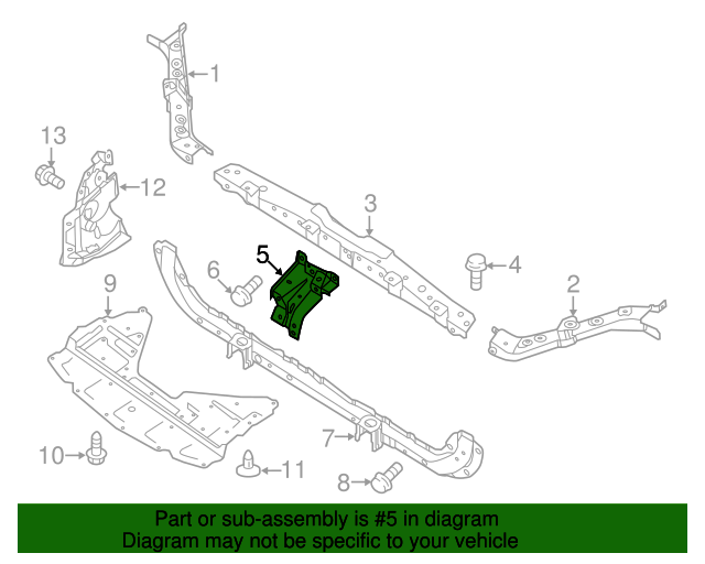 62550-7FH0A - Lock Support 2014-2020 Nissan Rogue | Nissan Parts ...