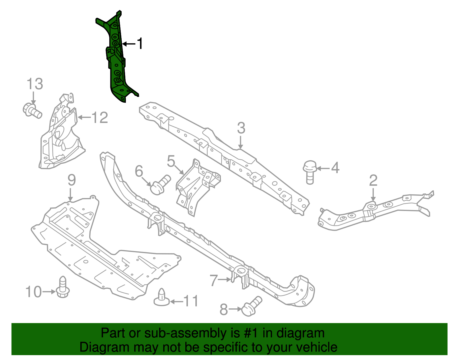 2014-2020 Nissan Rogue Upper Tie Bar 62512-4CB0B | Temecula Nissan Parts