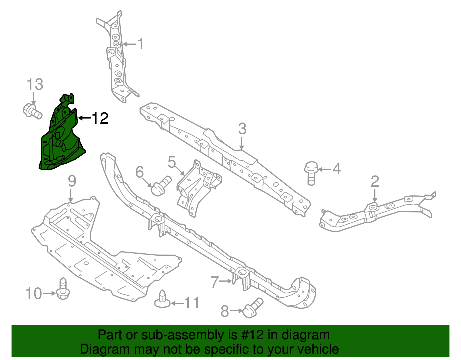 2014-2020 Nissan Rogue Side Cover 64839-4BA0A | My Nissan Part
