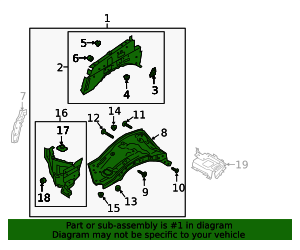 2019-2021 Ford Ranger Apron/Rail Assembly KB3Z-16C275-A | Ford Parts Direct