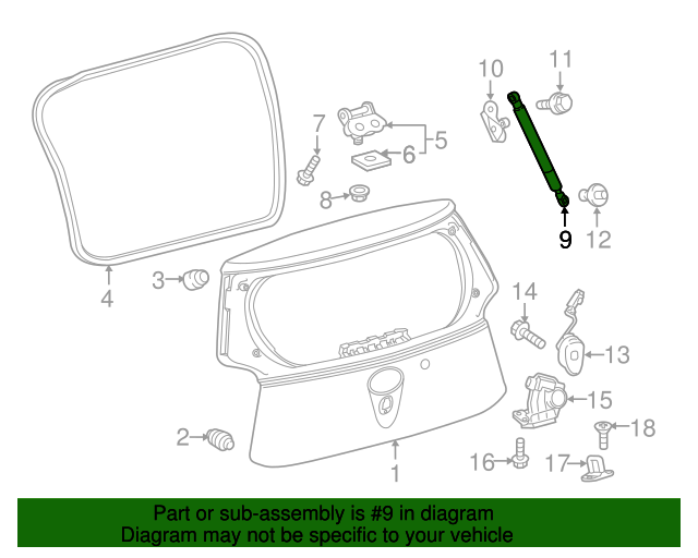 68960-0W551 - Stay Assembly Back Door - 2012-2015 Scion iQ | OEM ...