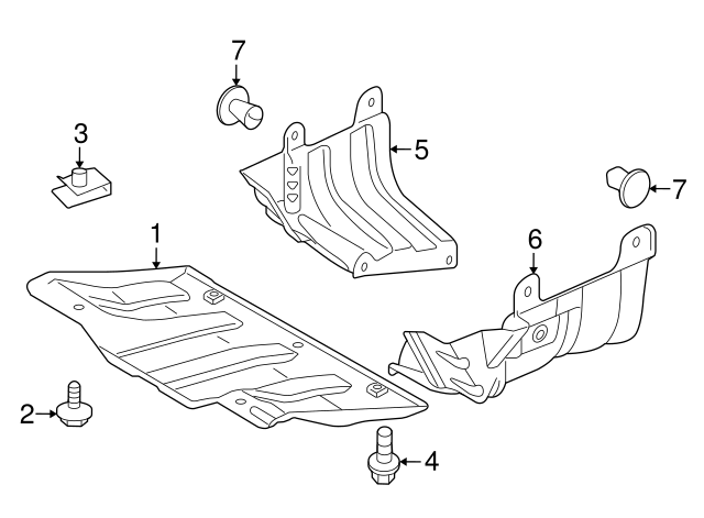 KRN500042 - Radiator Support Splash Shield 2005-2016 Land Rover ...