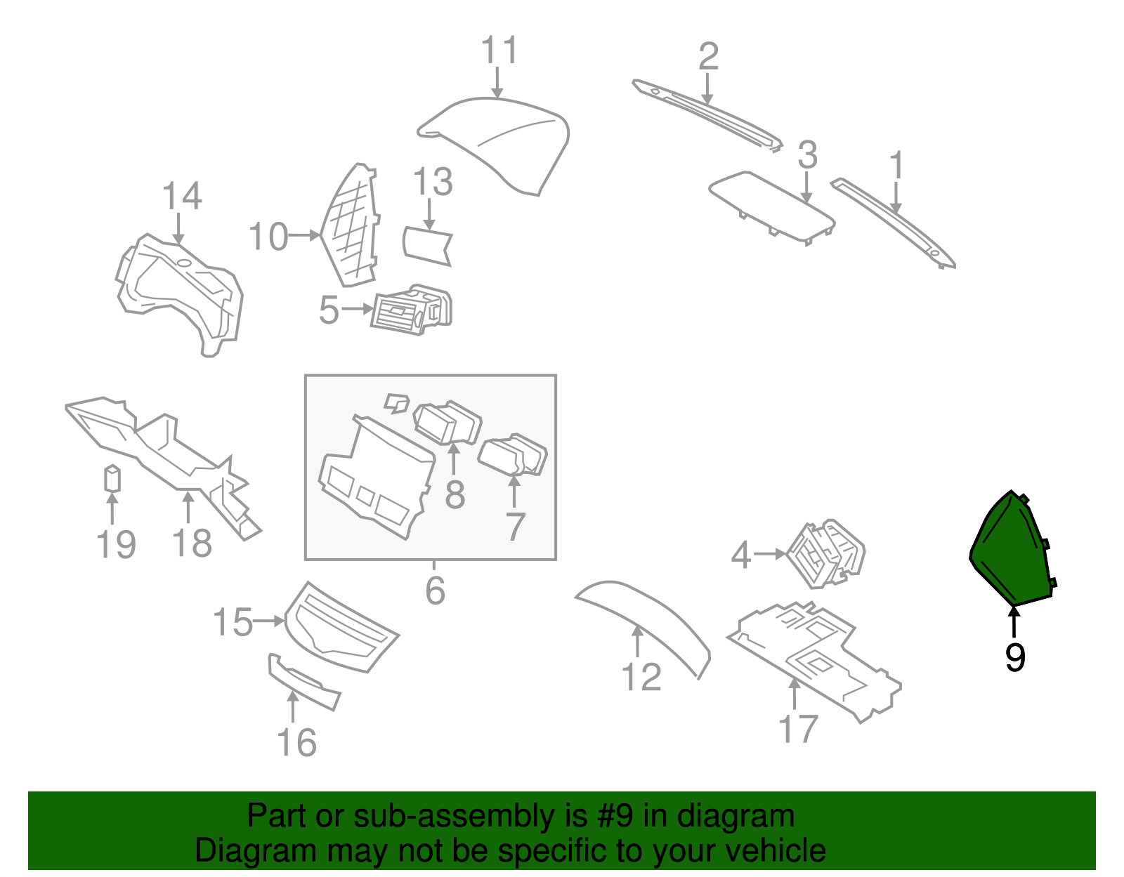 68420-1MA0A - Side Trim Panel 2011-2019 Infiniti | INFINITI Parts ...