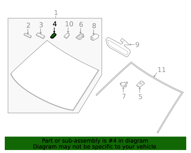 97257-J9000 - Rain Sensor 2018-2024 Hyundai | AutoNation Parts