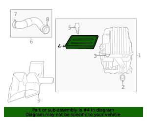 2009-2020 Dodge Journey Air Filter 04891916AA | Mopar Parts Canada