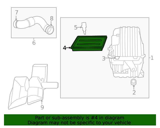 2009-2020 Dodge Journey Air Filter 4891916AA | TascaParts.com