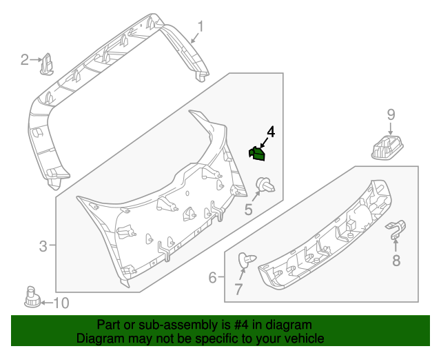 099-991-07-70 - Lift Gate Trim Clip 2015-2023 Mercedes-Benz | Mercedes ...