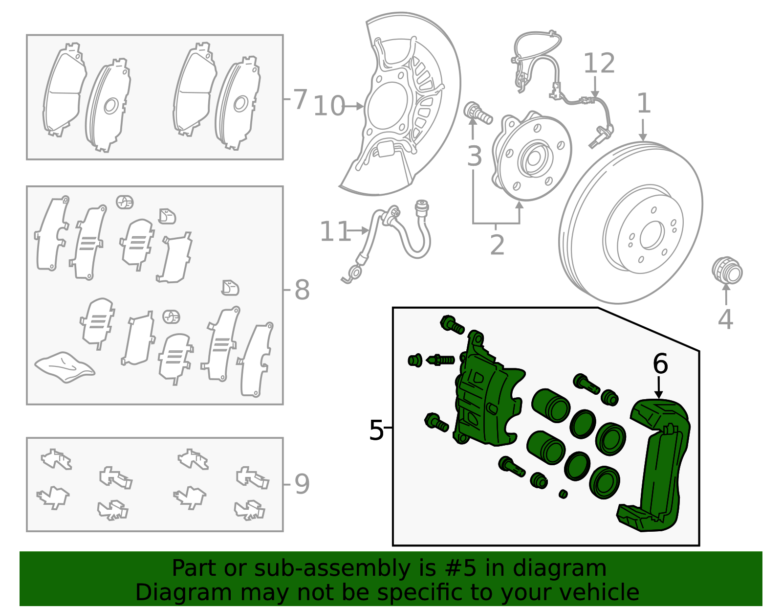 2020-2025 Toyota Disc Brake Caliper 47730-0E071 | Toyota Parts Center