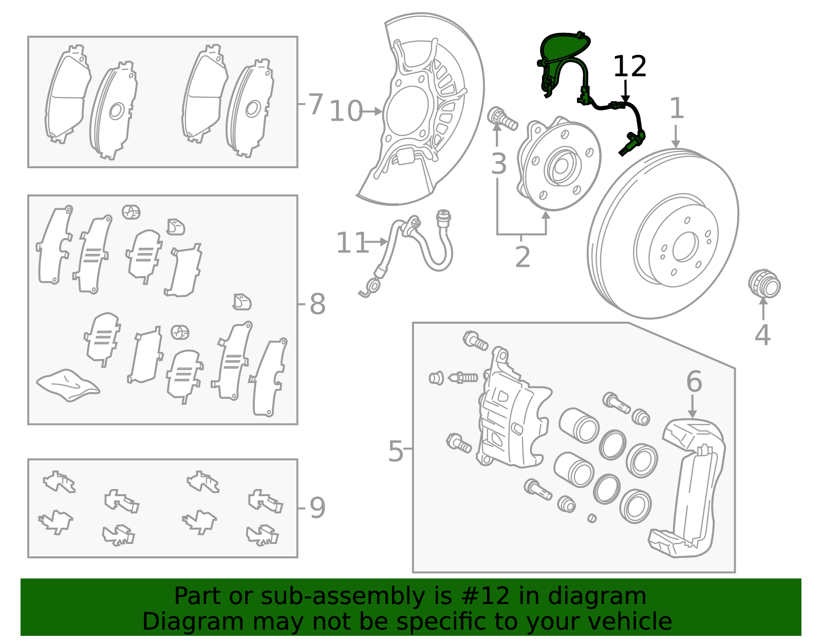 89542-0E070 - Front Speed Sensor 2020-2024 Toyota Highlander | Longo ...
