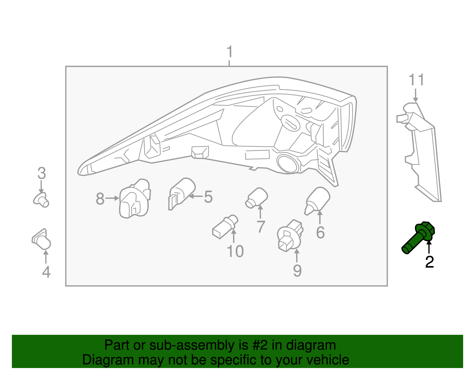 2019-2020 Nissan Pathfinder Tail Lamp Assembly Screw 63849-9PM0A | Hart ...