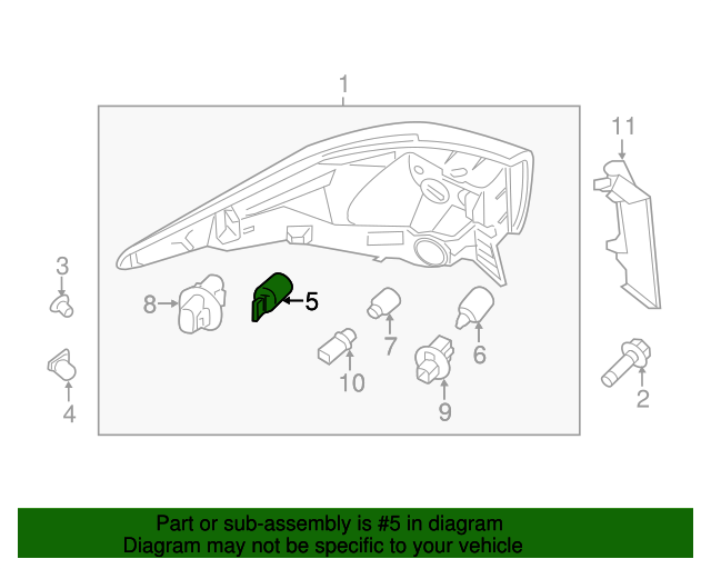 2017-2020 Nissan Pathfinder Stop Lamp Bulb 26261-9B92A | Nissan Parts Plus