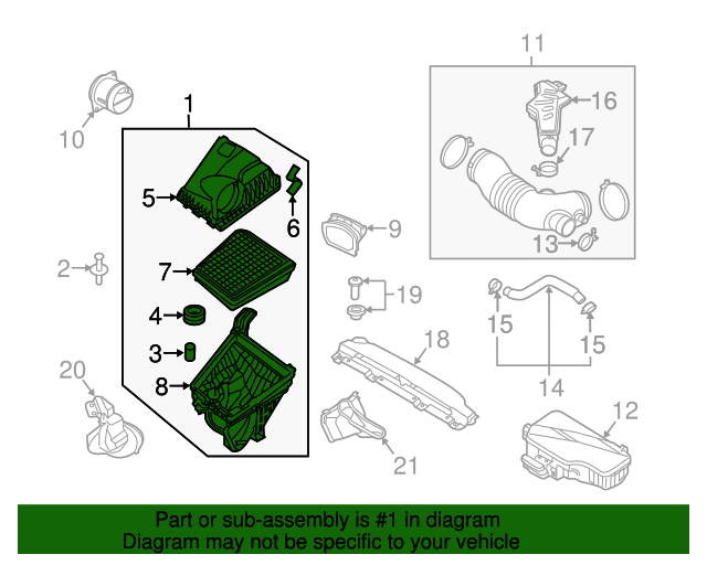 2012-2016 Hyundai Air Cleaner 28110-3M150 | OEM Parts Online