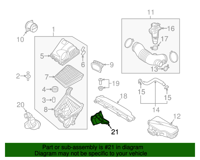 2009-2016 Hyundai Engine Air Intake Hose 28211-3M100 | AutoNationParts.com