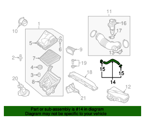 2009-2016 Hyundai PCV Valve Hose 26710-3F300 | AutoNationParts.com