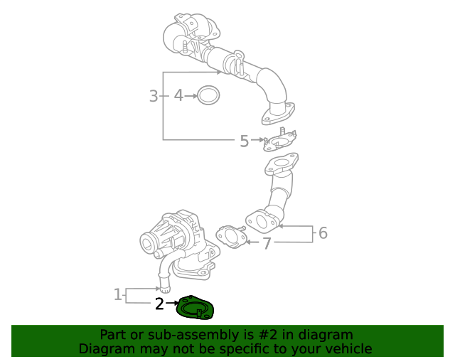 2020-2024 GM Exhaust Gas Recirculation Valve Inlet Gasket 55508537 GM ...