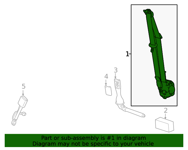 2019-2020 Buick Lap & Shoulder Belt 39224938 | GMPartsDirect.com
