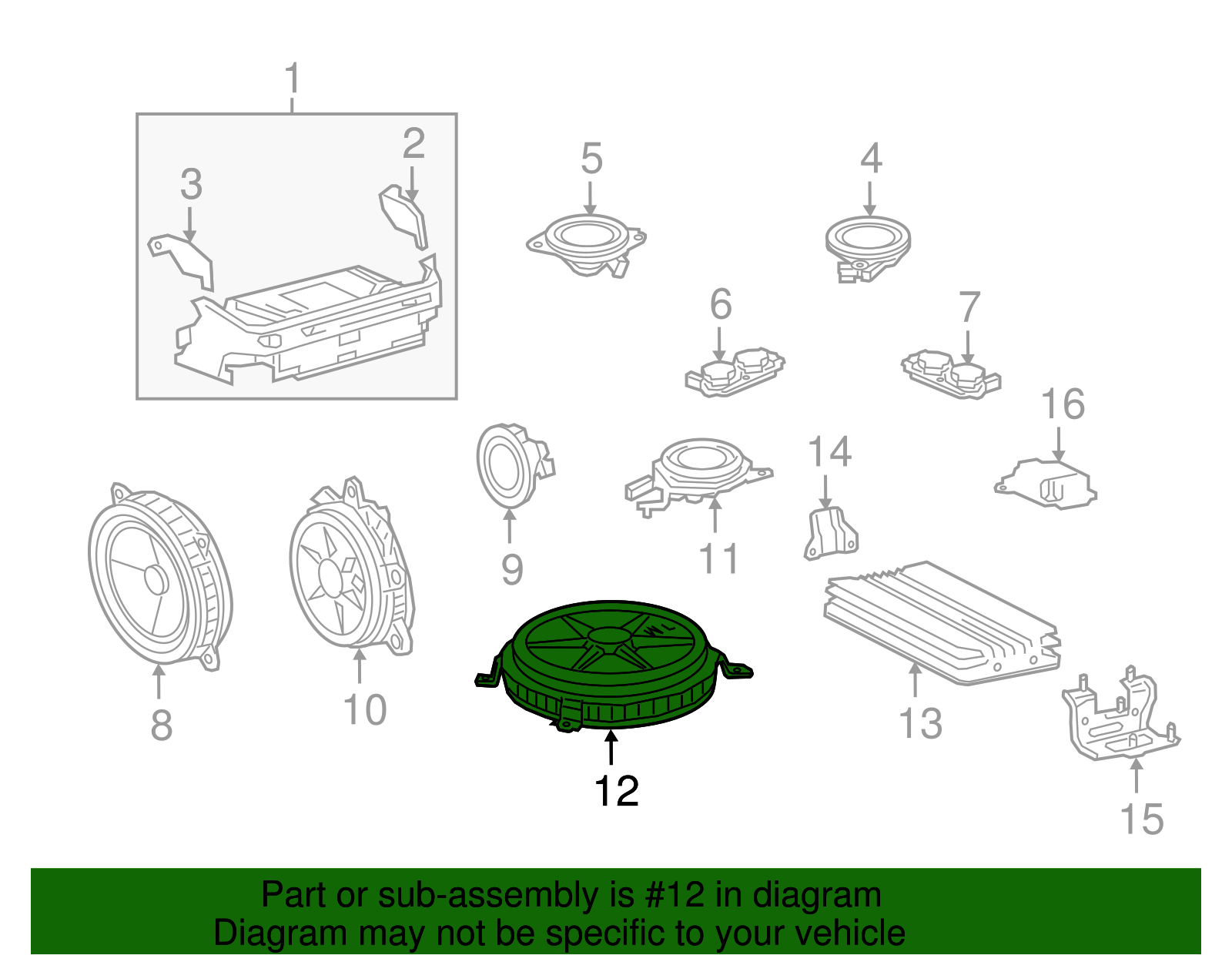86150-0W530 - High-Quality Speaker for 2018-2024 Lexus | AutoNation Parts