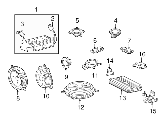 2021-2024 Lexus Inst Panel Speaker 86160-60720 | OEM Parts Online