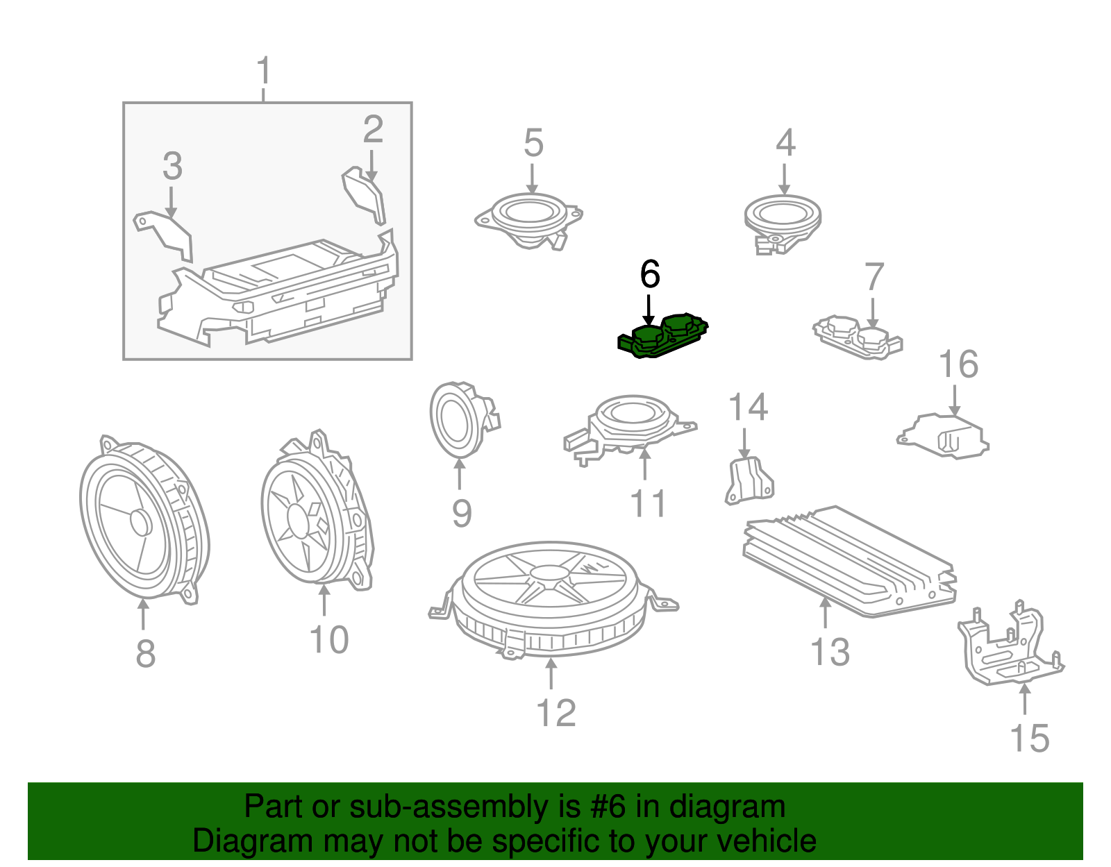 86150-0W590 - High-Quality Speaker for 2018-2024 Lexus | AutoNation Parts