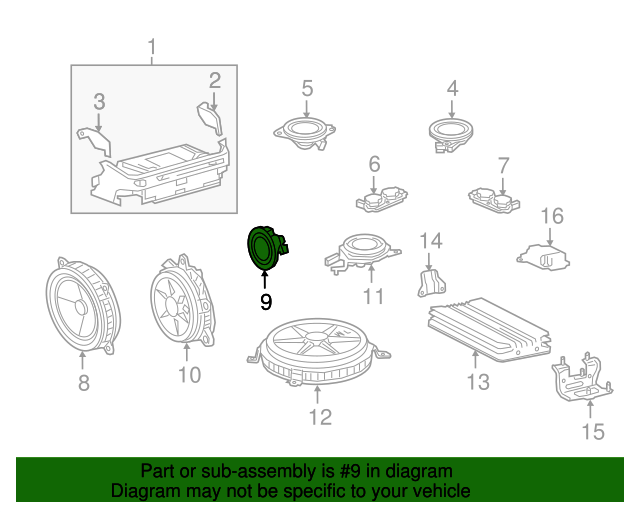 2021-2024 Lexus Inst Panel Speaker 86160-60720 | OEM Parts Online