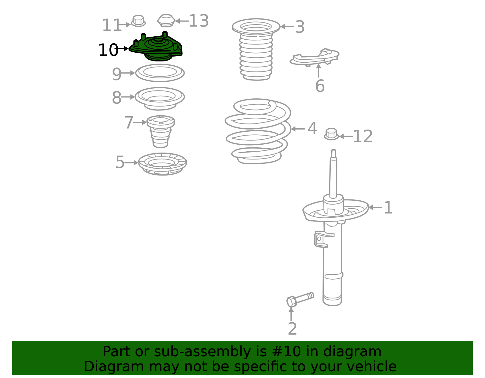 51670-TGG-A01 - 2017-2021 Honda Civic - Rubber Front Shock Absorber ...