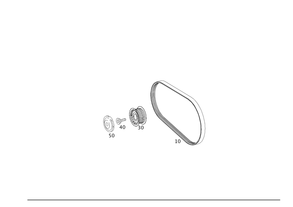 271-206-02-19 - Tensioner Pulley 2003-2005 Mercedes-Benz C230 ...