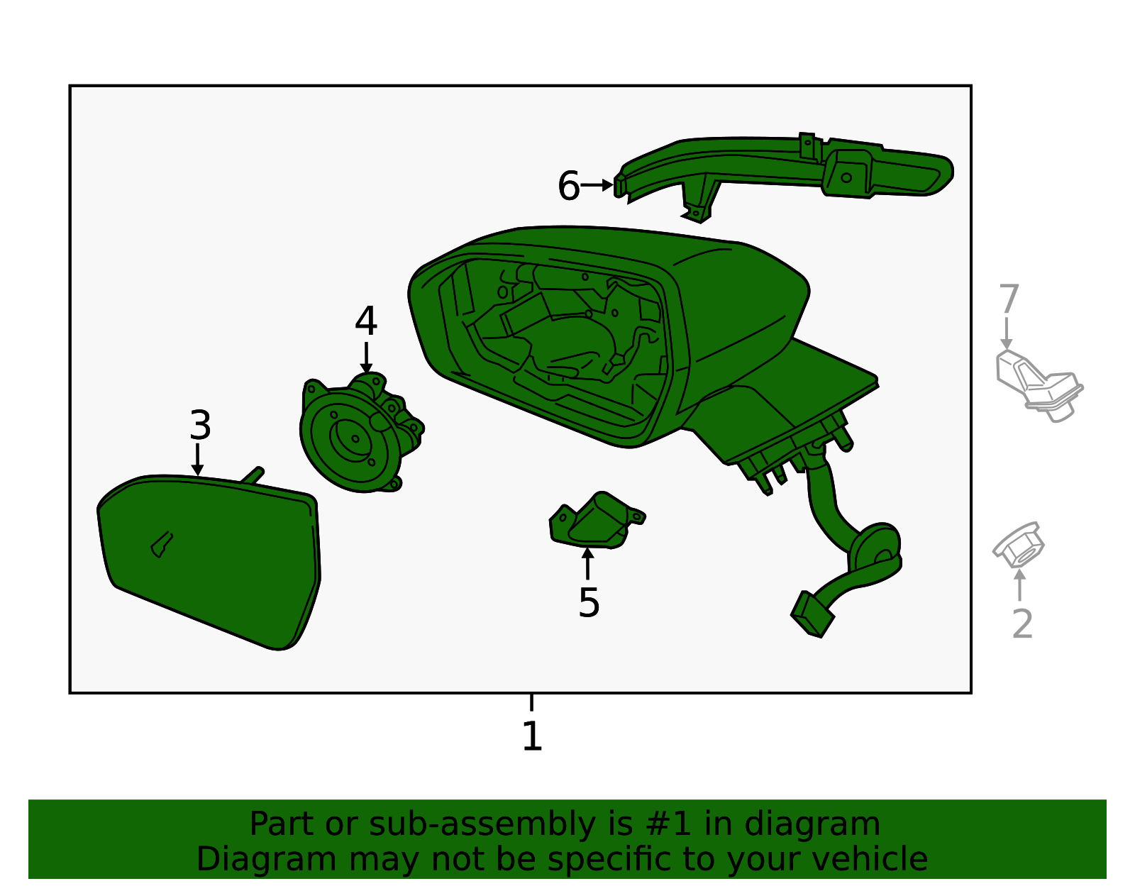 Genuine OEM Ford Part - Mirror Assembly NA1Z-17682-CAPTM | Genuine OEM ...